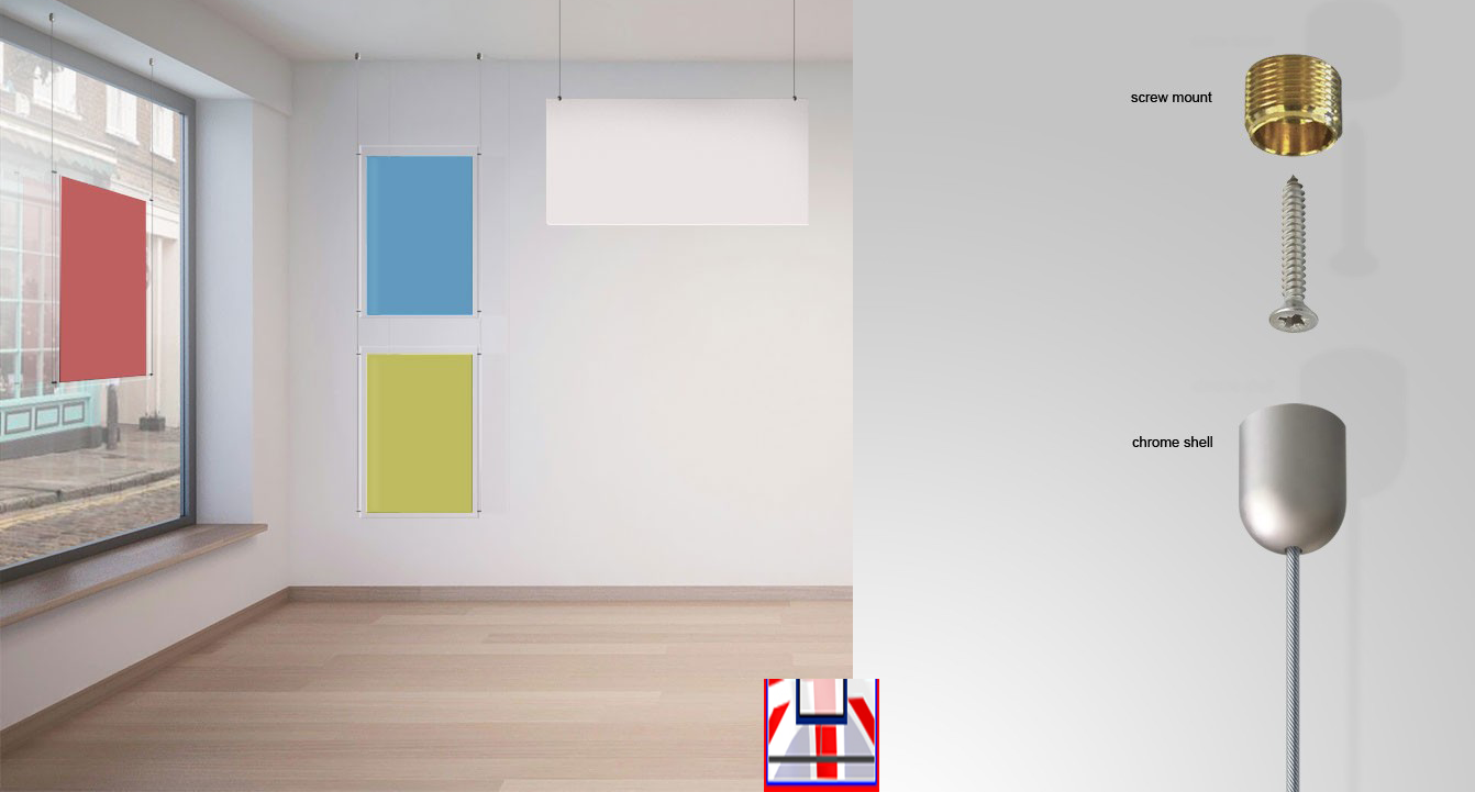 Cable Display Systems Fittings and Wires MultiColors – Picture Hanging ...