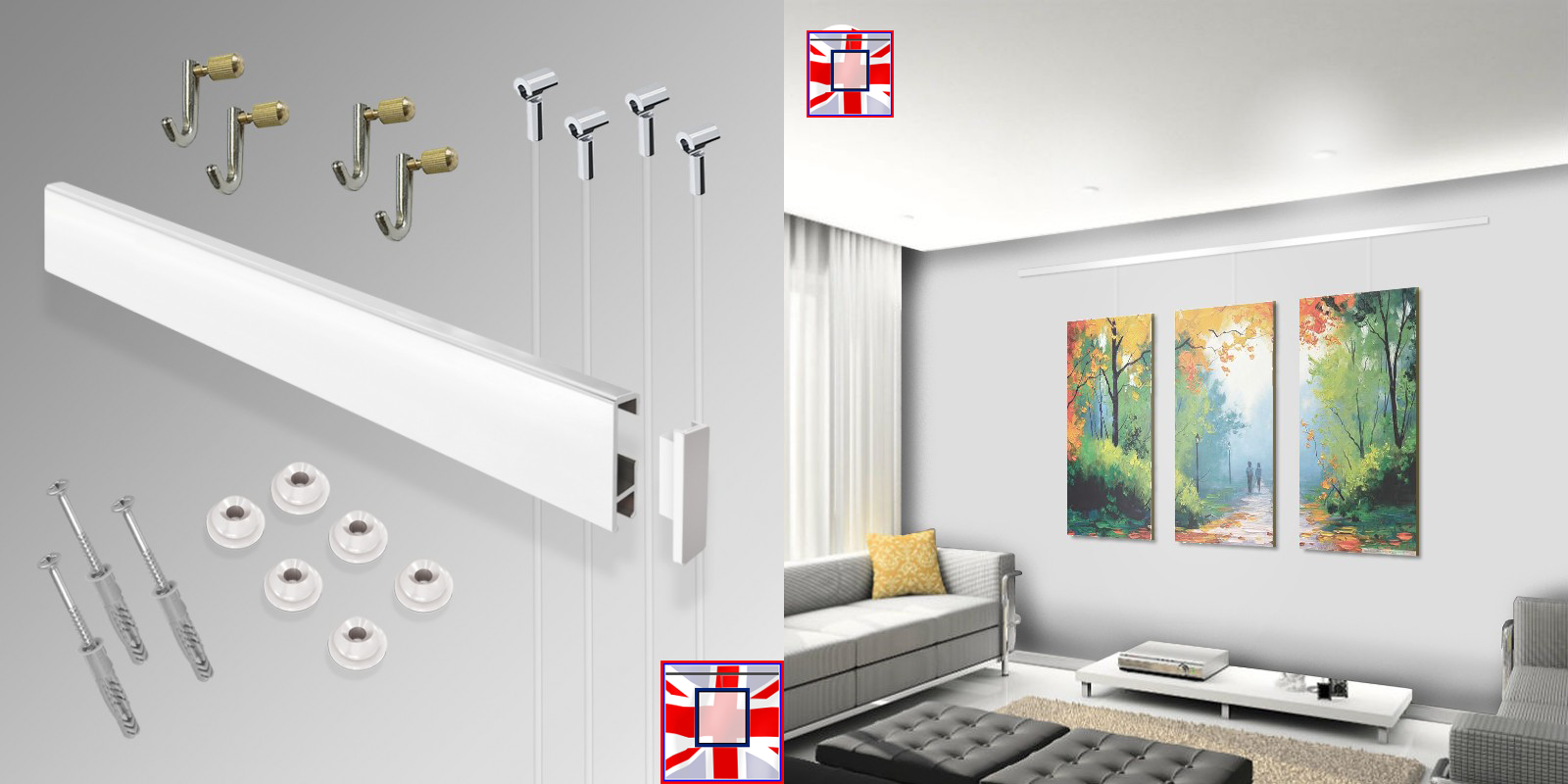 Cliprail Picture Hanging System Set- Art Hanging Solutions - PHC ...