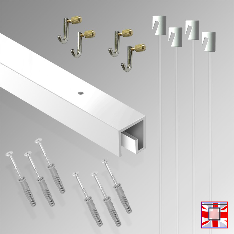 P Rail Gallery Picture Hanging System Ceiling Mounted – Picture Hanging ...
