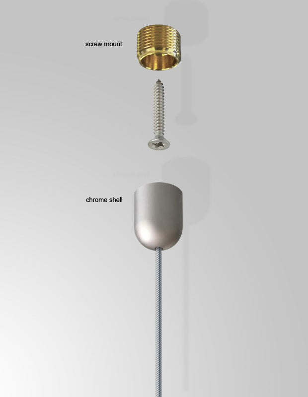 Satin Chrome Cable Fittings – Picture Hanging Company