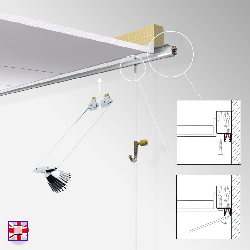 U Rail Lighting & Hanging System, LED Picture Lights & Ceiling Track C ...