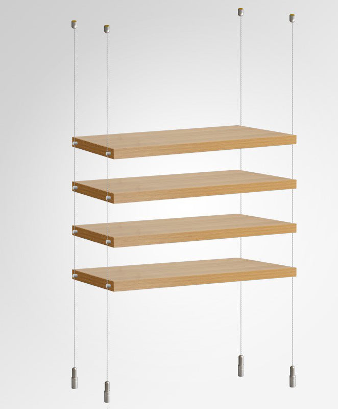 Wood Shelf Cable Systems, Suspended Shelving Fittings – Picture Hanging ...